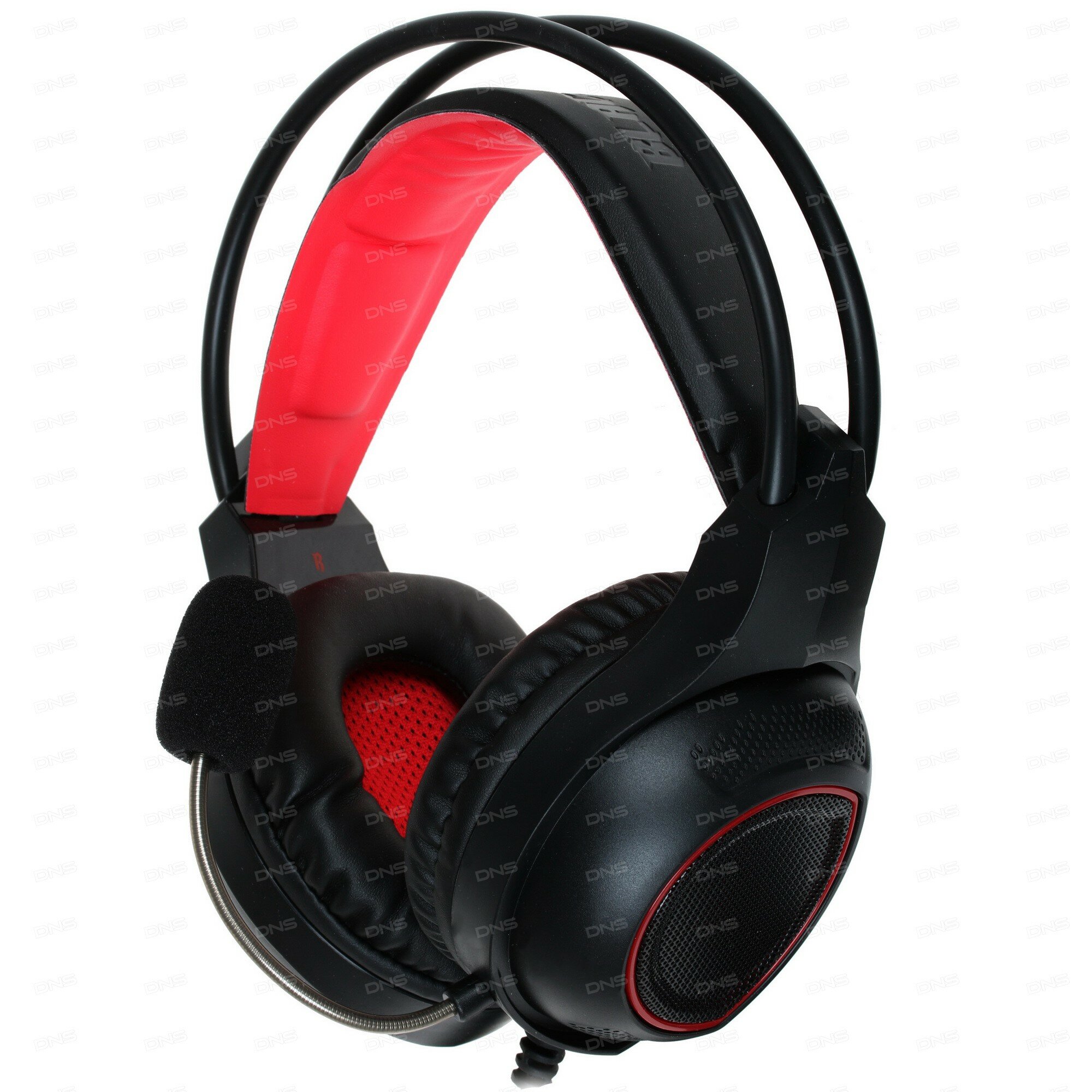 Проводные наушники DEXP "Black Spider" H-417, игровые, эко-кожа, закрытые, 40мм излучатели