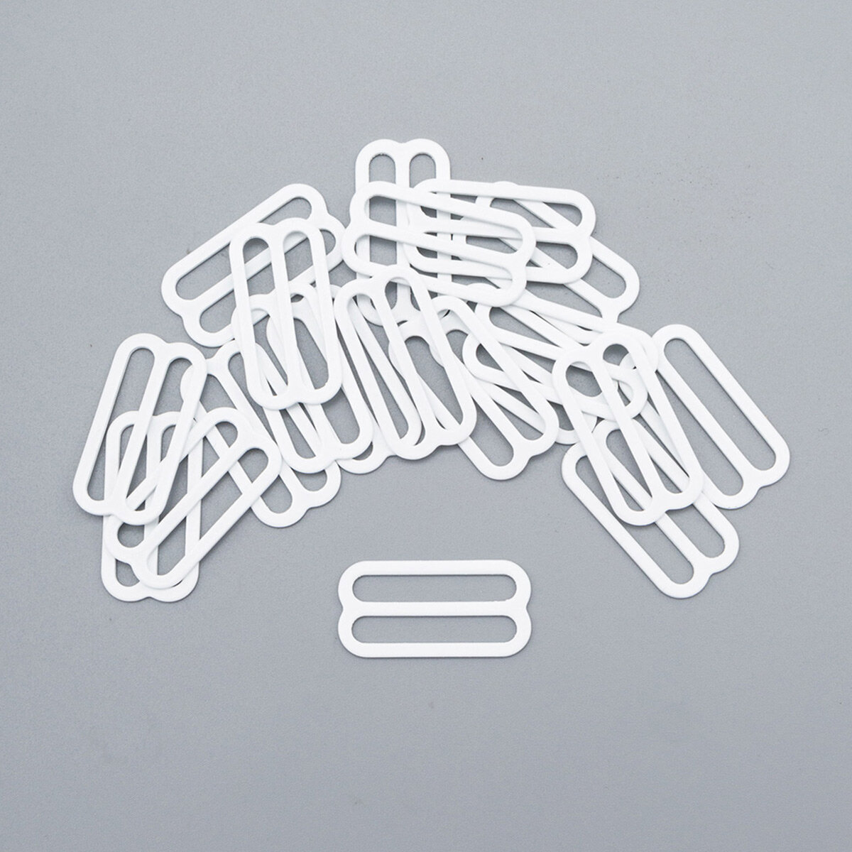 Регуляторы для бретелей 19 мм, 20 шт, металлические, белые, Айрис