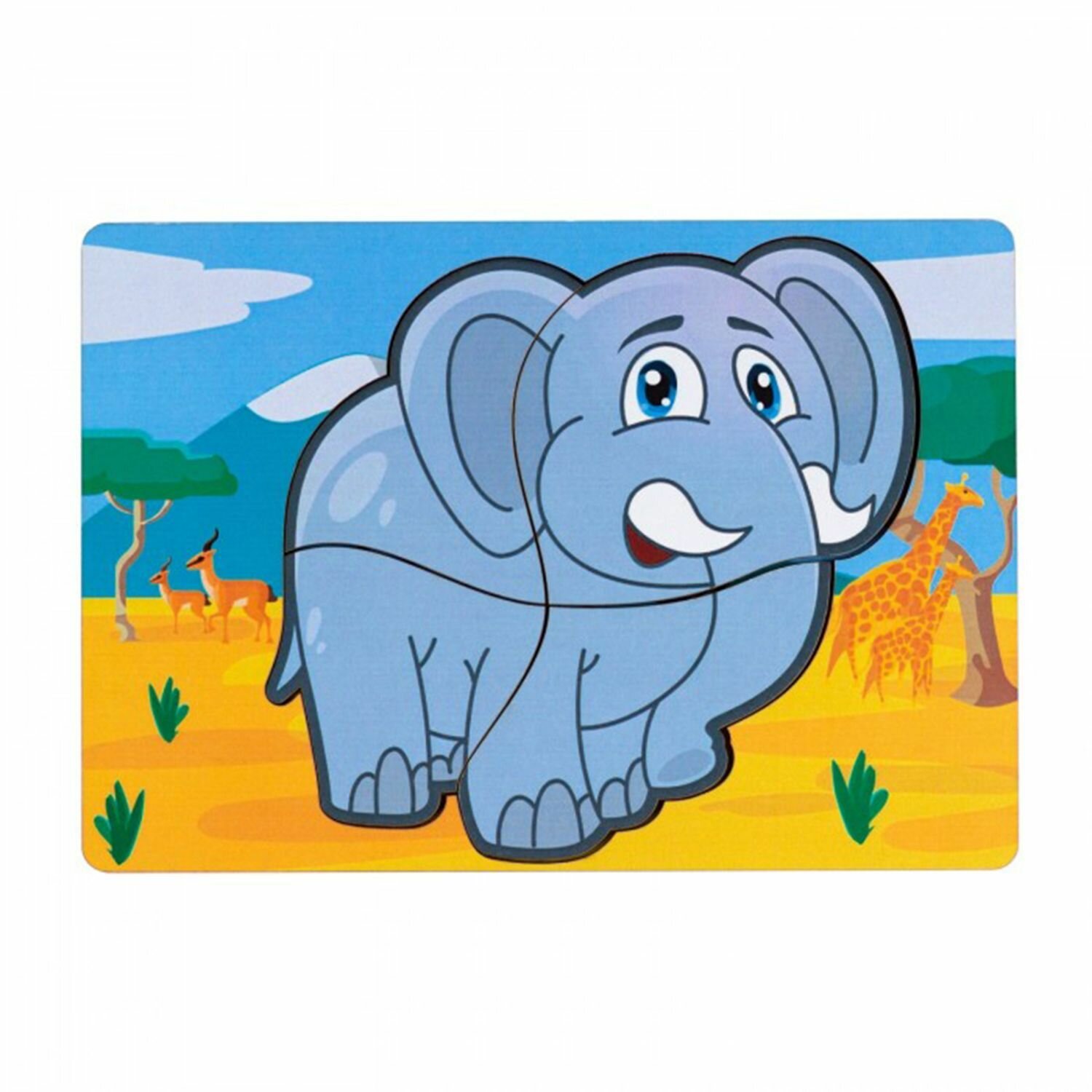 Пазл-вкладыш деревянный для малышей PAREMO Слоник», PE720-10