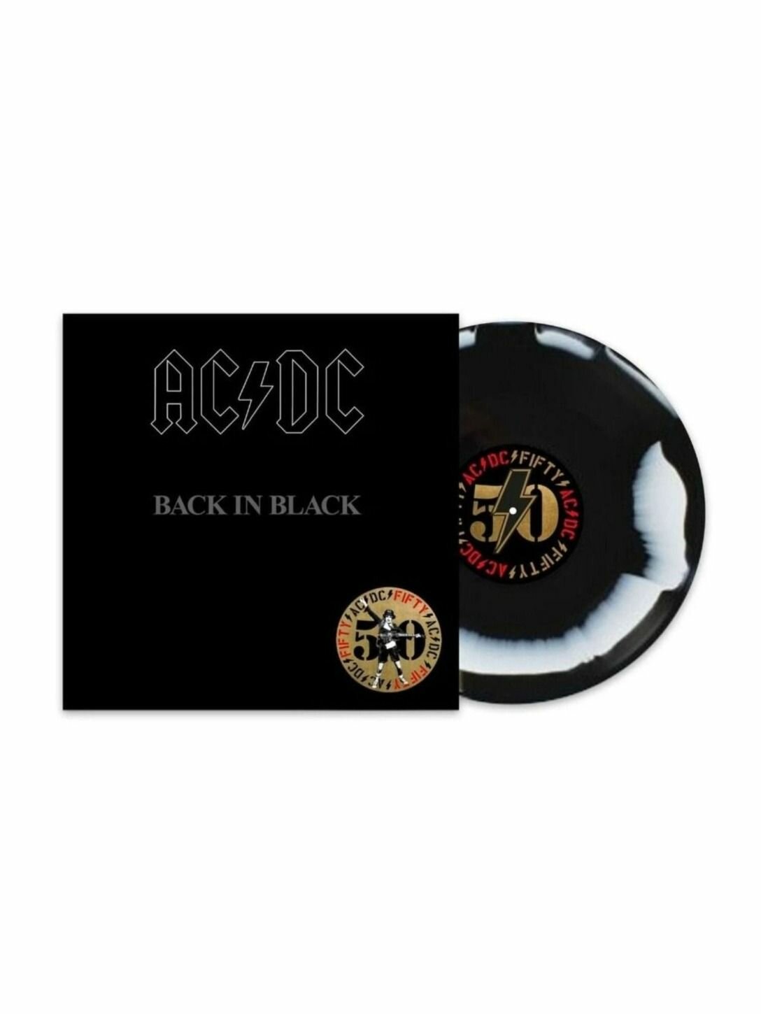 Виниловая пластинка AC/DC - Back In Black Special Edition, Stereo, 180g, 50th Anniversary, Black & White Swirl . Still Sealed