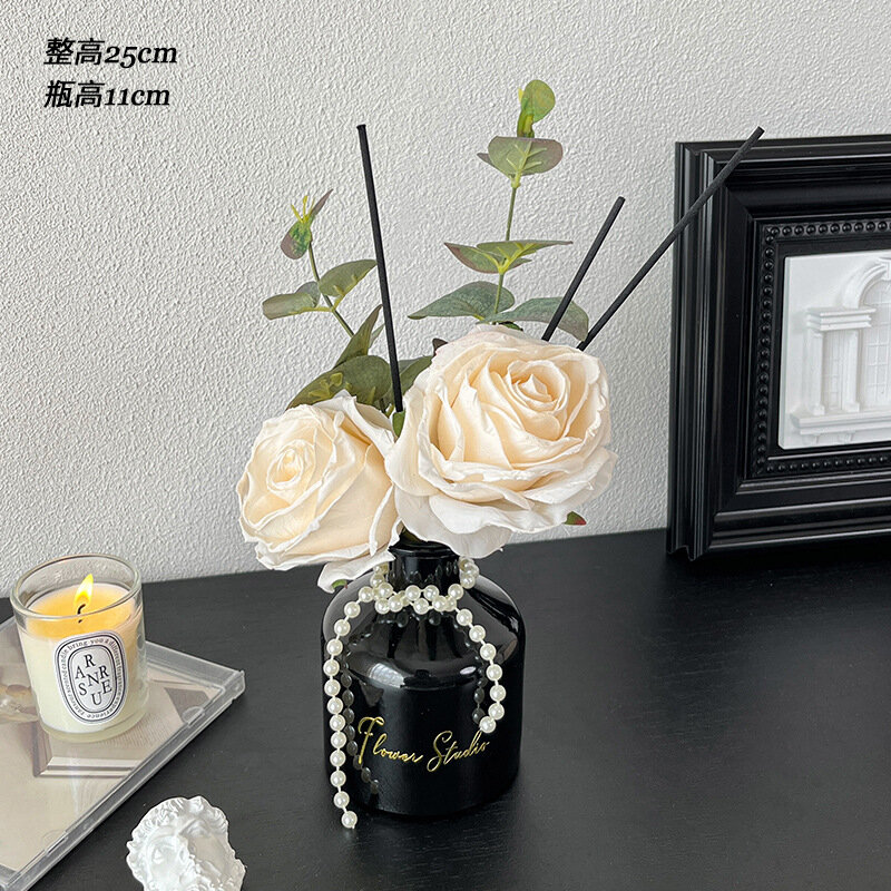 Юбка ароматерапия, имитация цветочных украшений, белая, ретро, жженая роза