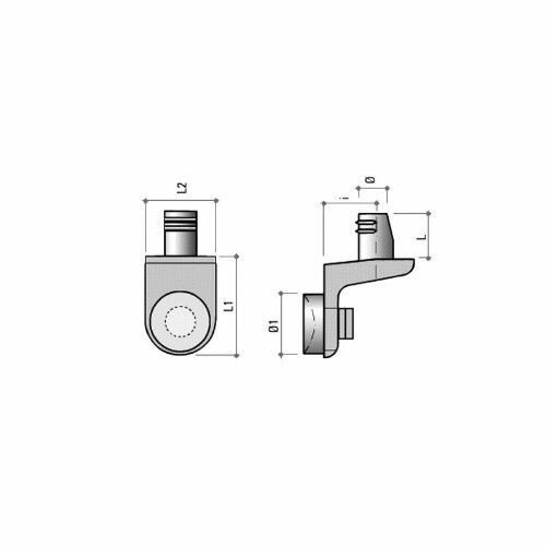FIRMAX EA13 Полкодержатель для стекла с присоской из силикона и упором, никель, 10 штук