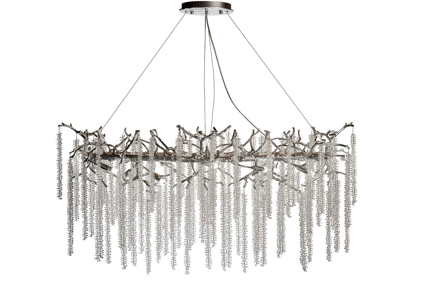 Потолочный светильник Garda Decor 86-70621 Люстра 120*45см, металл цвет серебро арт. 86-70621