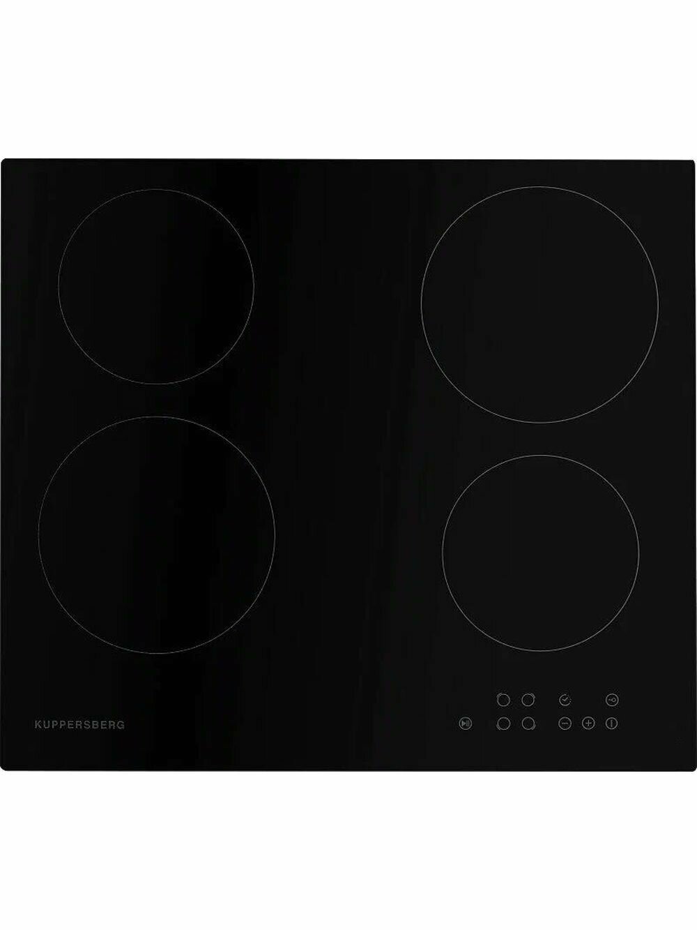 Электрическая варочная панель Kuppersberg ECO 601, встраиваемая, 4 конфорки, стеклокерамика, сенсорное управление