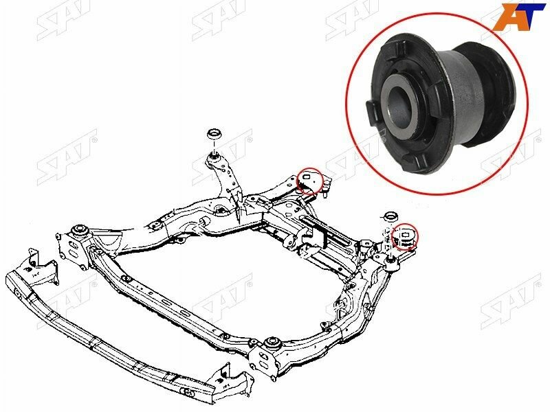 . SAT Сайлентблок передней балки задний MAZDA 6 08-13