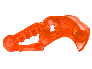 Bionicle Head Connector Block Eye/Brain Stalk (Toa Okoto), 19050 Trans-Neon Orange U