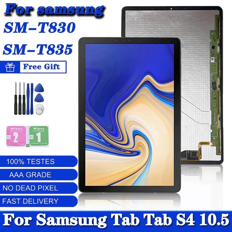 Super AMOLED для Samsung Tab S4 9. 0 T830 (Wi-Fi) T835 (LTE), ЖК-дисплей, сенсорный экран, дигитайзер в сборе, замена