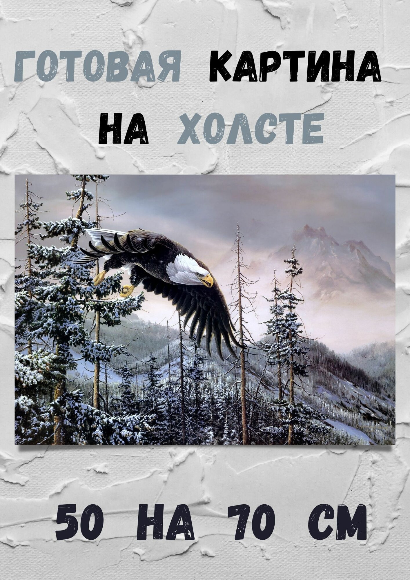 Картина Орел в небе арт изображение на холсте / Орлы