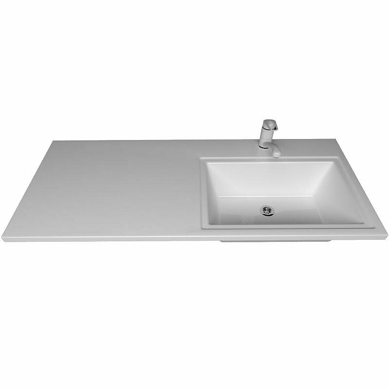 Раковина Stella Polar Мадлен 110 R SP-00000838 Белая, искусственный мрамор, на стиральную машину