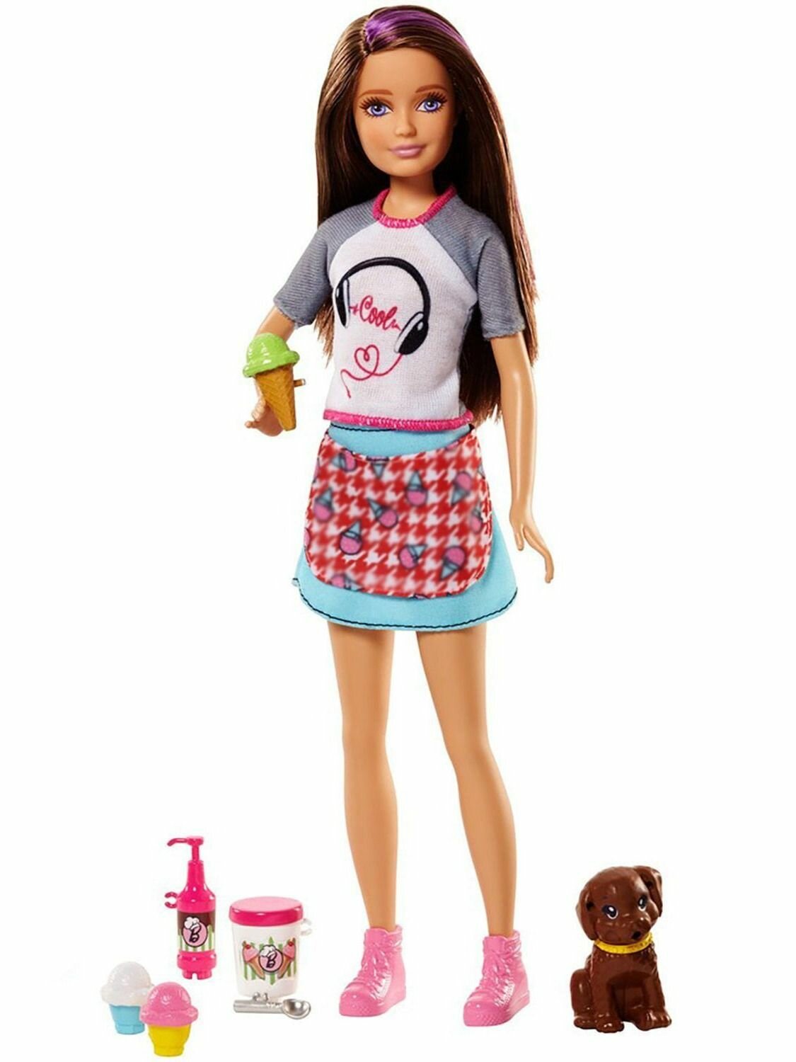 Кукла Barbie Скиппер Сестры и щенки с аксессуарами Барби FHP62, 26 см