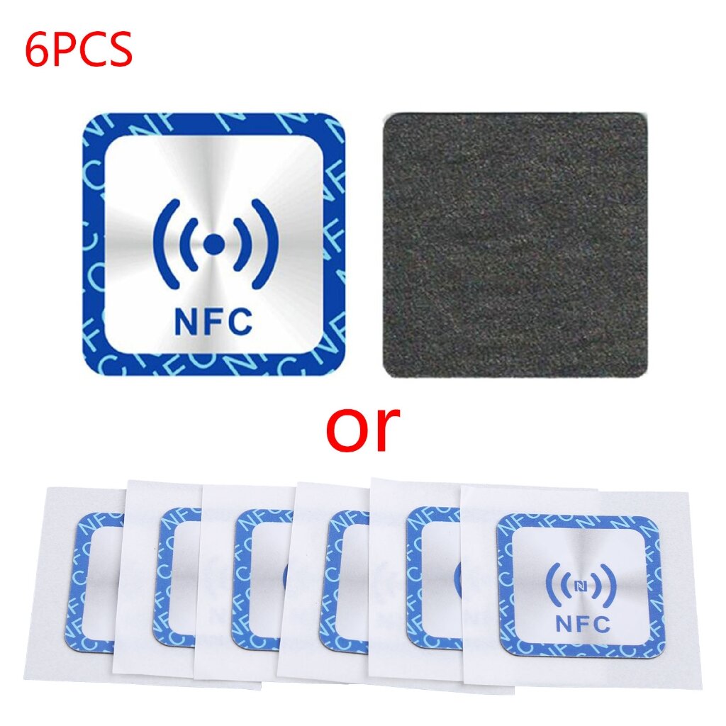 6 антиметаллических наклеек NFC Ntag213-тип A
