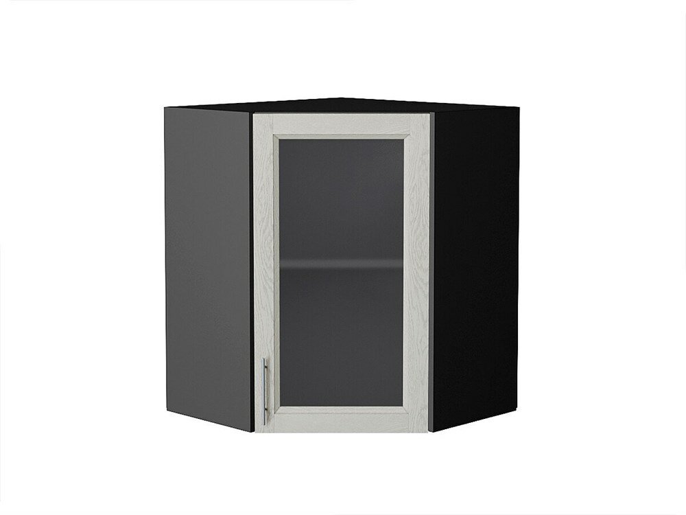 VVT Шкаф верхний угловой остекленный Сканди Graphite, Cappuccino Softwood, 720