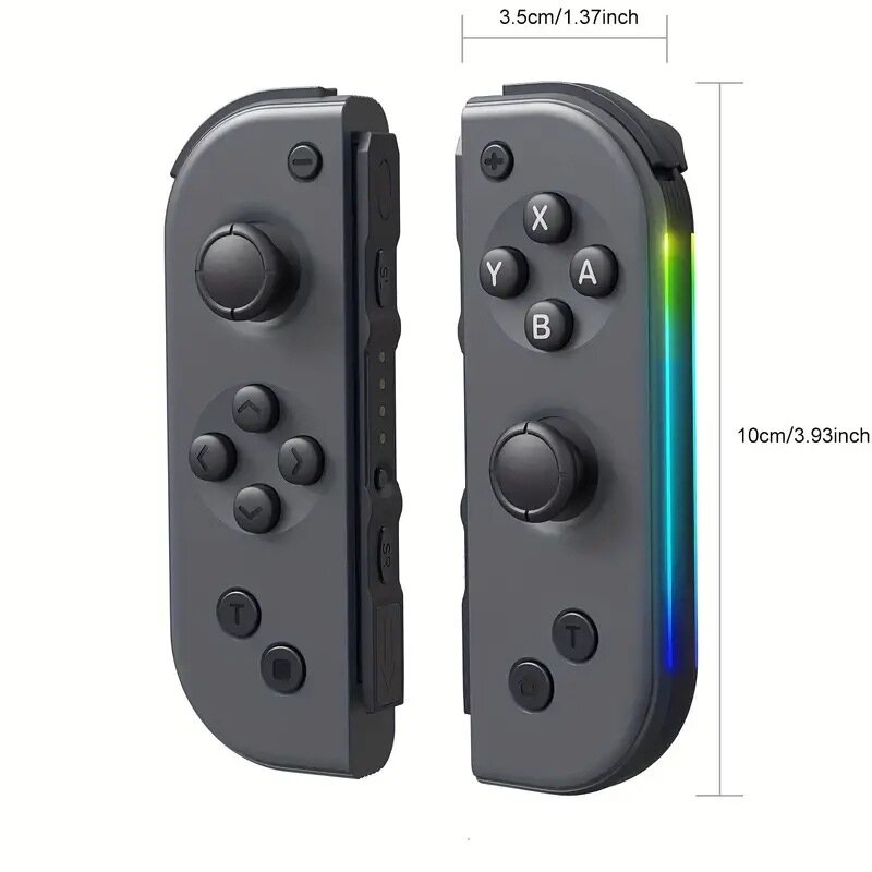 Контроллер для Nintendo Switch JOY-CON с Bluetooth, вибрацией и подсветкой ROG — Черный