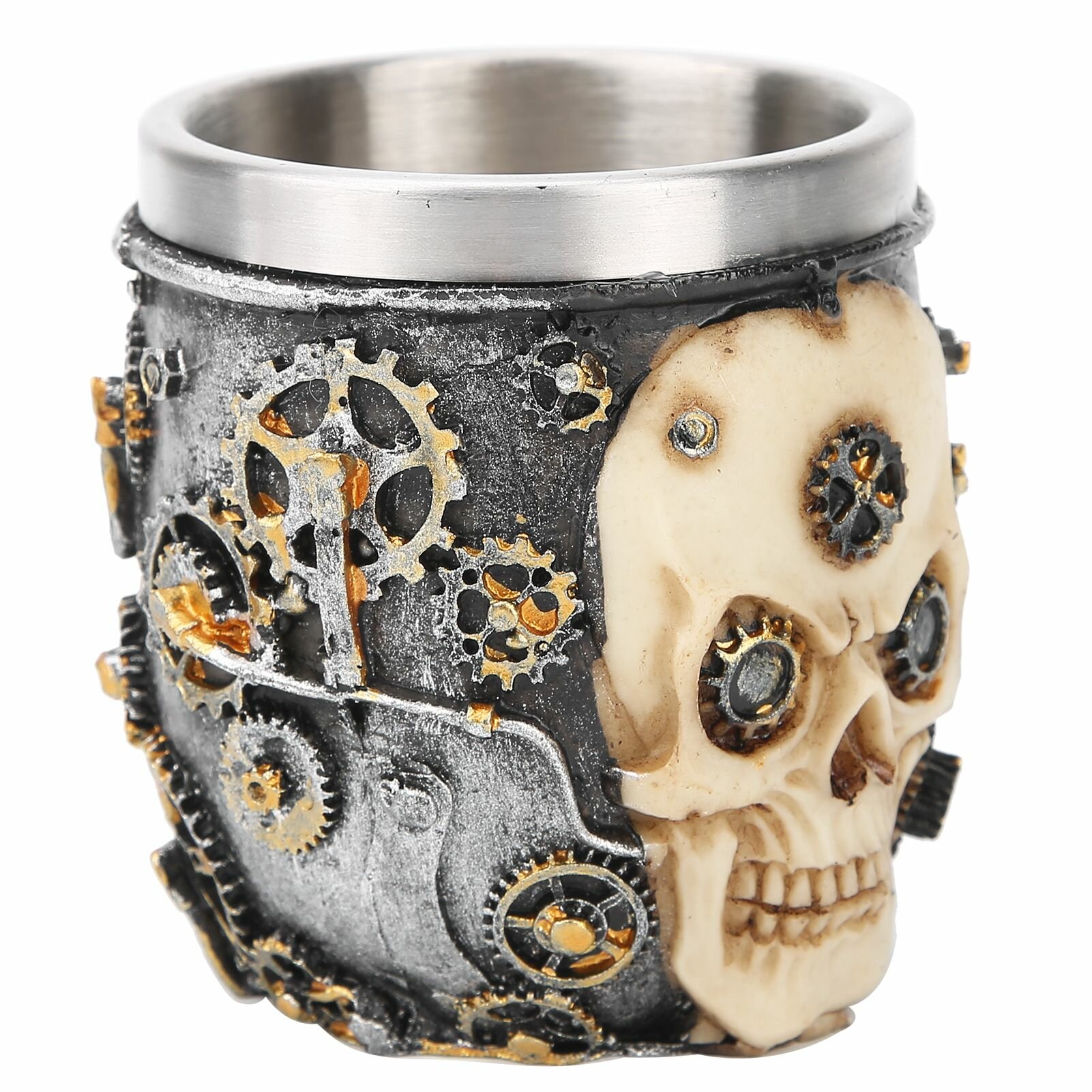 Чаша для бритья с щеткой для мужчин из нержавеющей стали, глубокая для пены, для барбера и дома