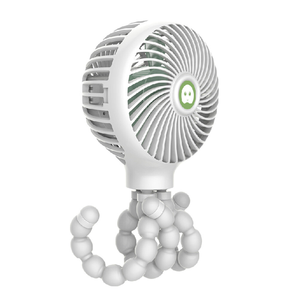 Портативный вентилятор Mini Mini Mini Fan Коляска Гибкий осьминожный штатив Клип с вентилятором с 3 скоростями регулируемой USB -зарядки для настольной беговой дорожки велосипед