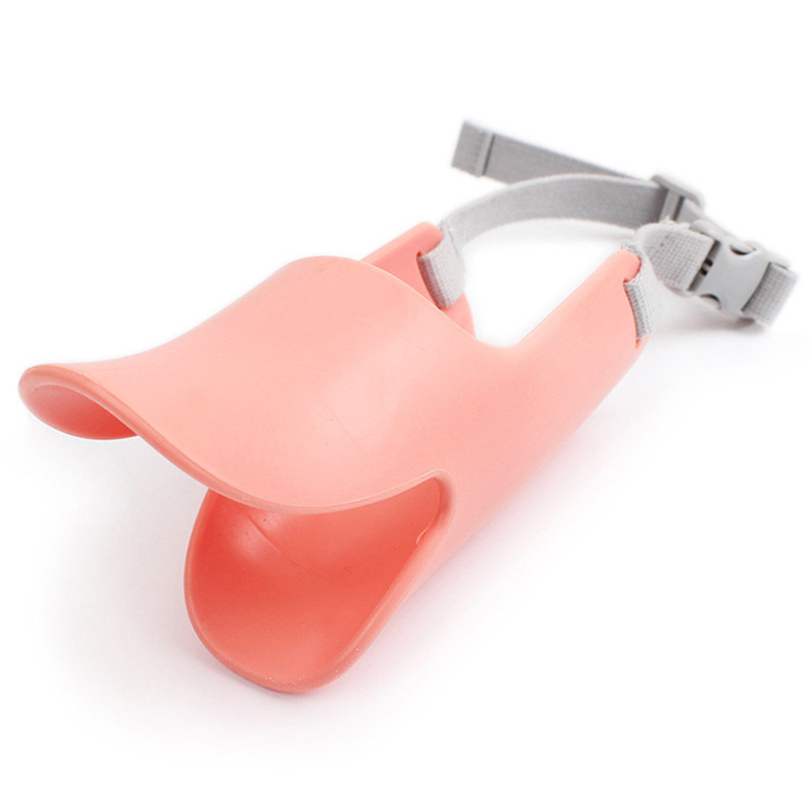 Silicone Dog Mouth Cover Biteproof Comfortable Duck Shape Muzzle for TrainingPink S