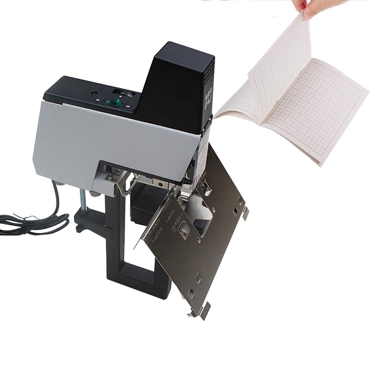 Электрический степлер 106, автоматический сшиватель, сверхмощная машина для плоского и книжного переплета, 2-30 листов