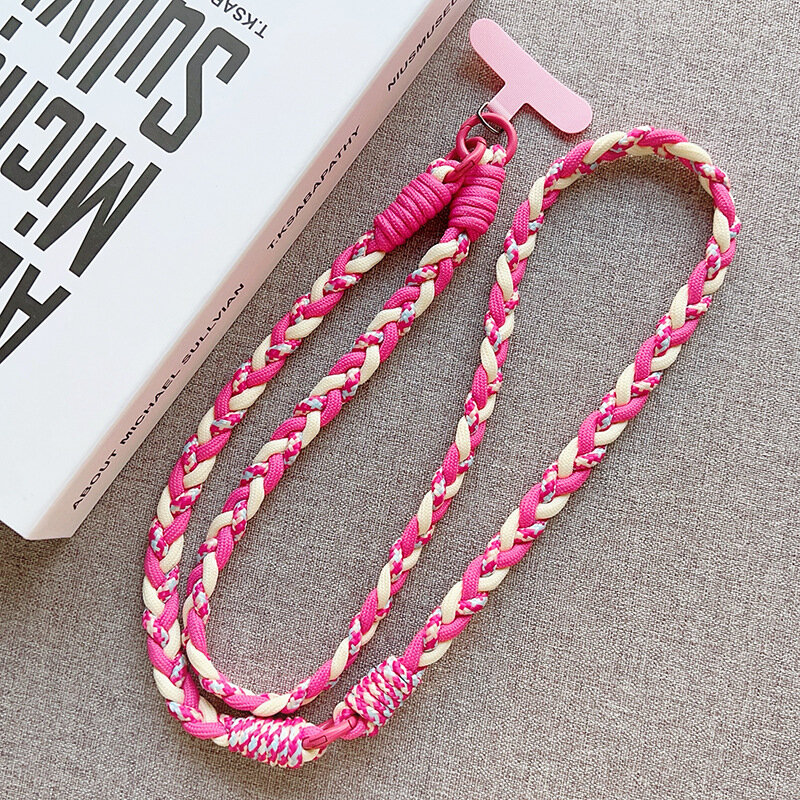 Шнурок для телефона SGSYCS, розовый, плетеный, через плечо