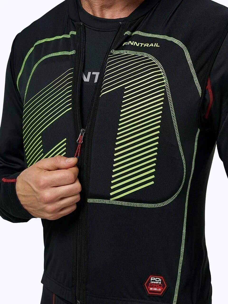 Жилет защитный Finntrail "Trophy", размер M, на молнии, черный