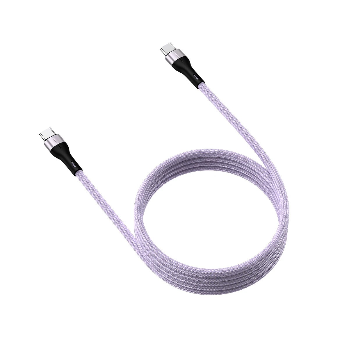 Высокоскоростной зарядный кабель 100 Вт для Huawei Samsung Xiaomi 1M 2M USB 2 м, C to C Purple 100W