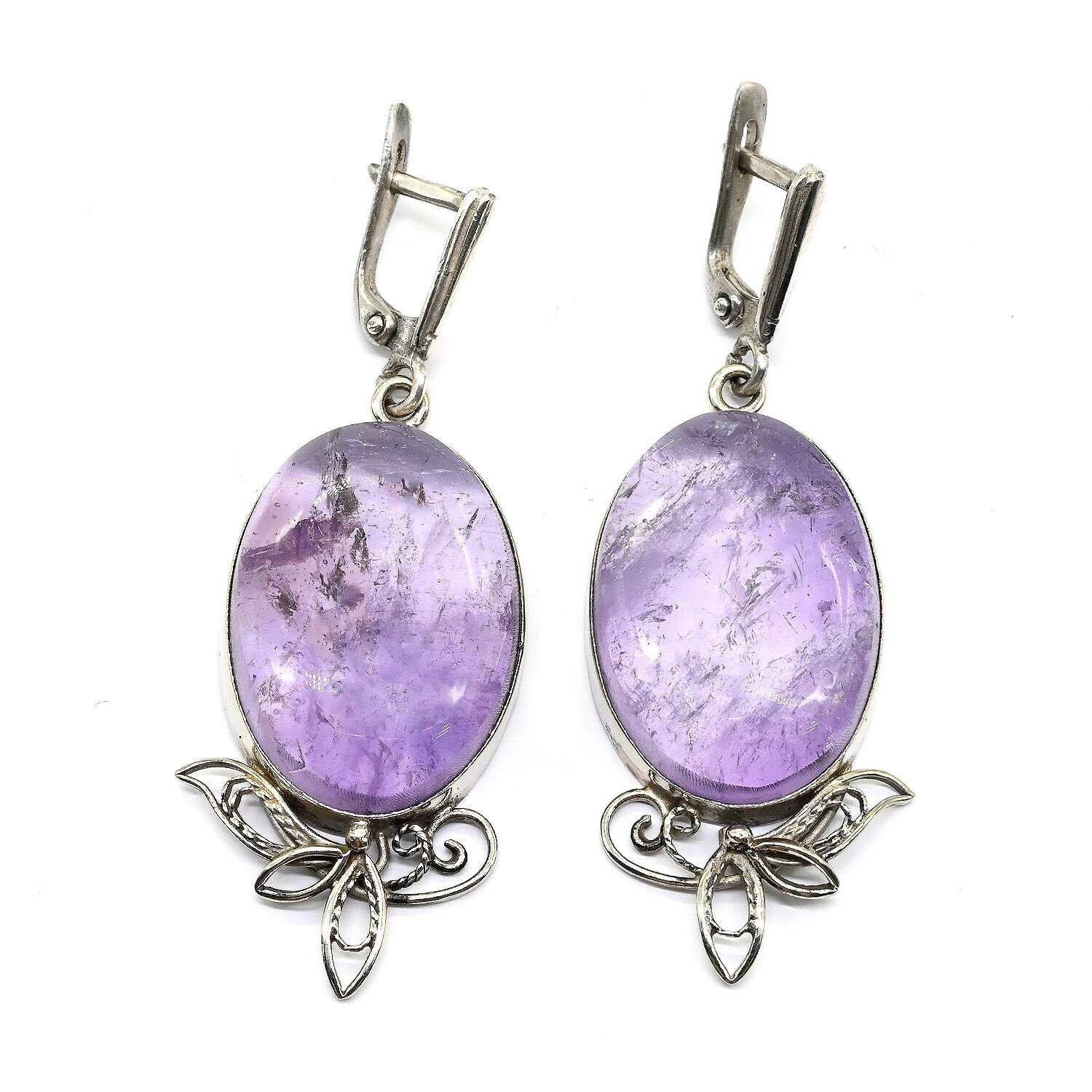 Серьги, аметист