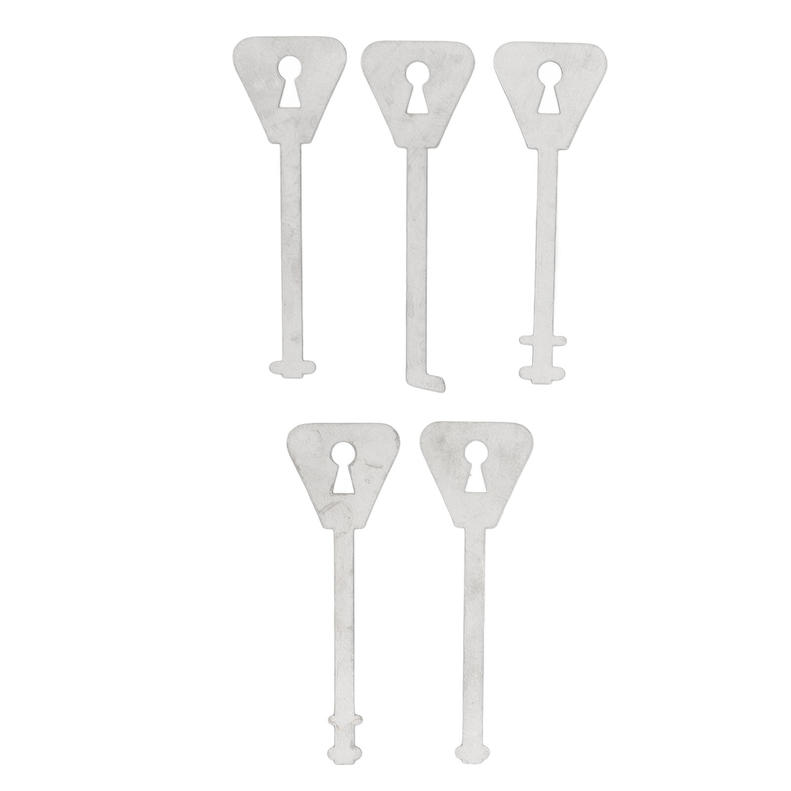 Набор из 5 мастер-ключей из нержавеющей стали для замены скелетных ключей на замках, различных форм, инструмент для вскрытия замков в экстренных ситуациях.