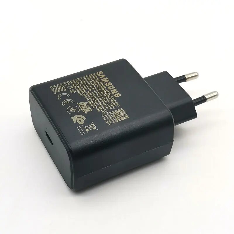 Samsung Galaxy S24 S20 S21 S22 S23 Note 20 Ultra 10 Plus FE Z Flip Fold 6 5 4 3 2 45 Вт Зарядное устройство PD Супер быстрая зарядка Адаптер питания Black-Charger Only