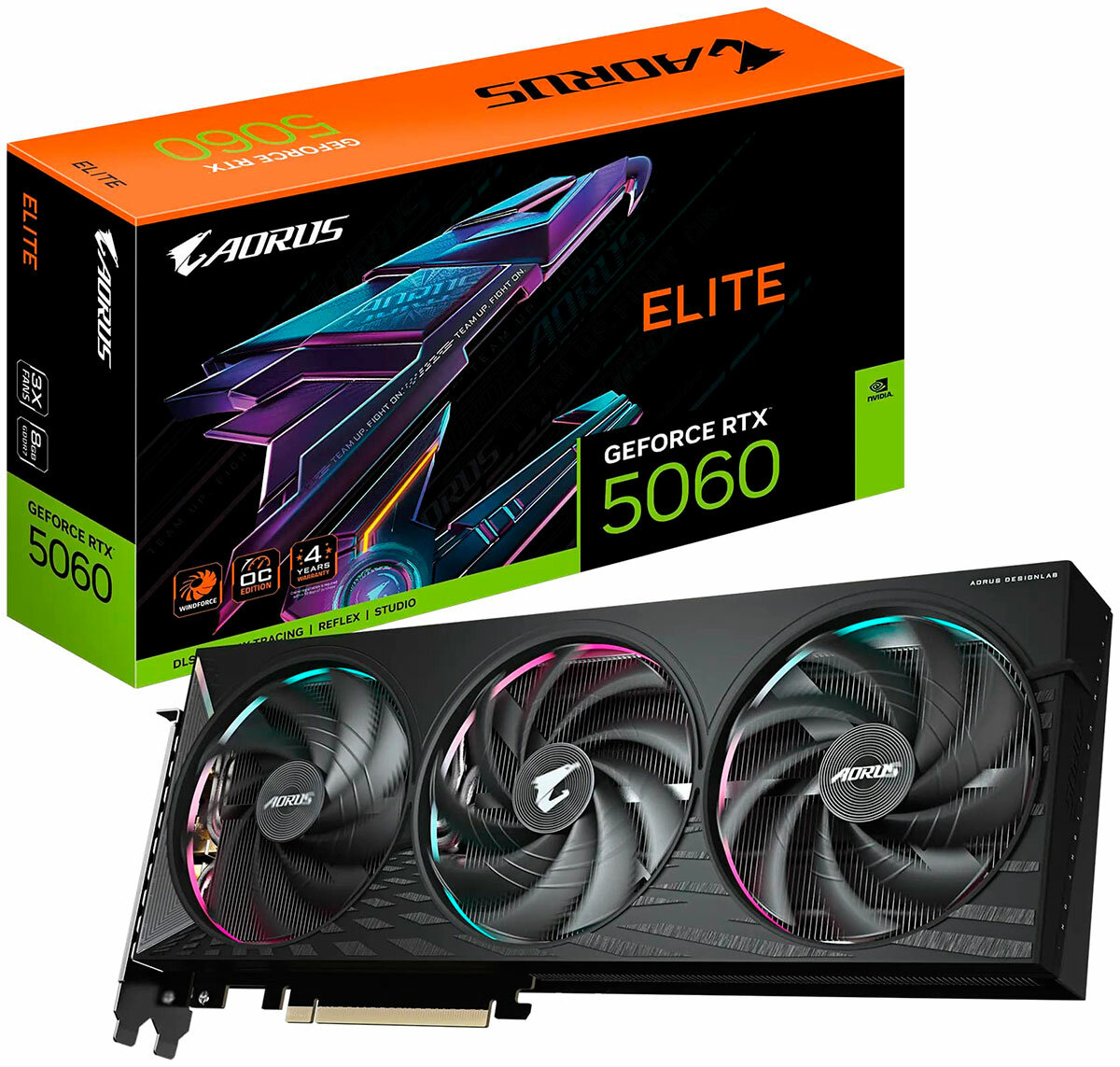 Видеокарта Gigabyte GeForce RTX 5060 ELITE 8GB (GV-N5060AORUS E-8GD)