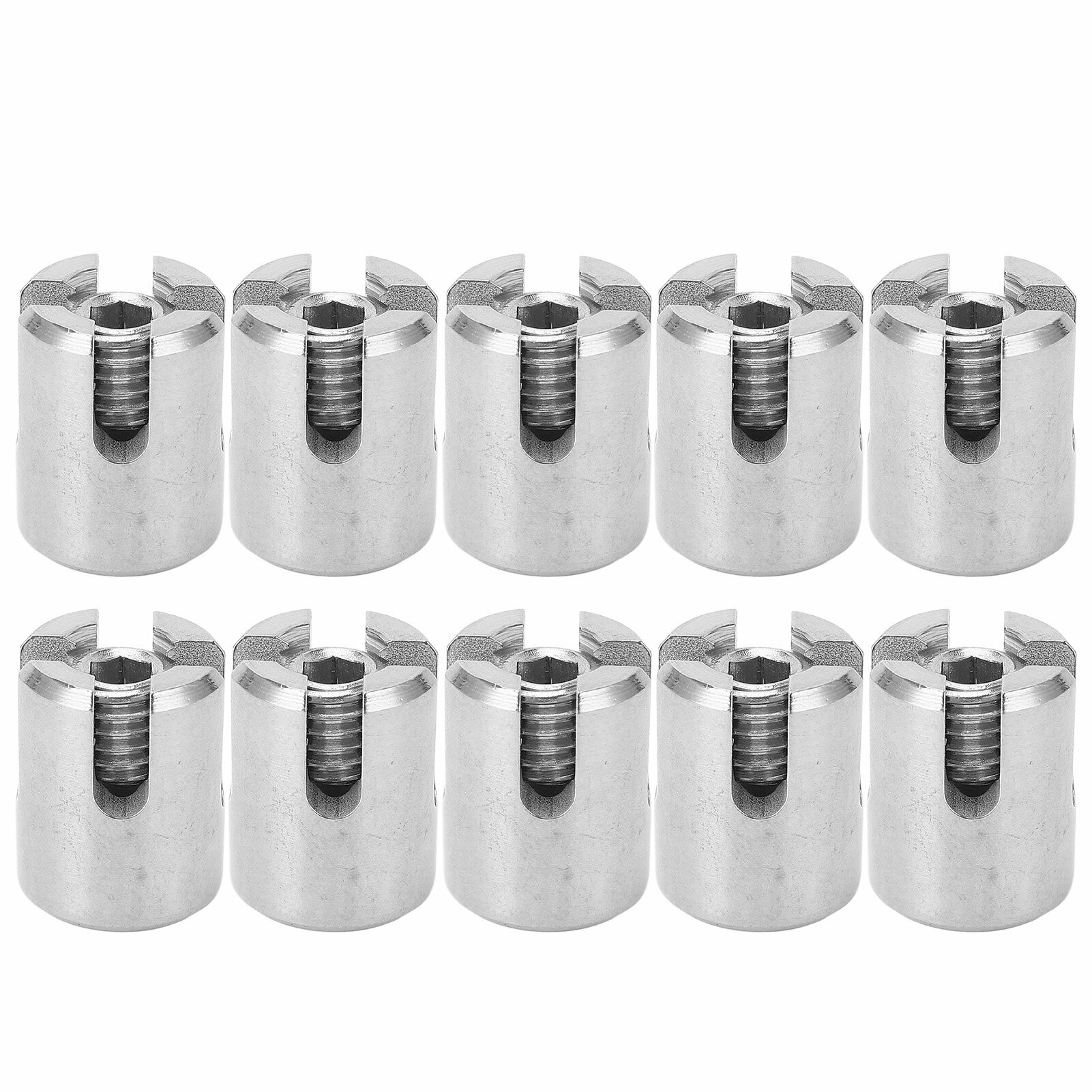 10 шт. поперечных кабельных зажимов из нержавеющей стали для ограждений, крепеж для внутреннего и наружного использования, M10 4 мм / 0,16 дюйма