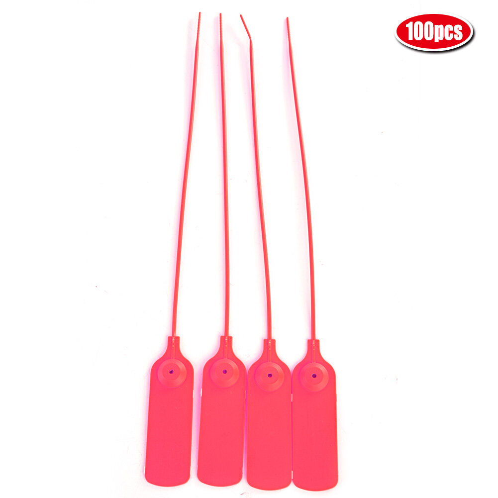 100 шт. 30 см пластиковые одноразовые стяжки-застежки-молнии, самоблокирующиеся, для чемодана, обуви, сумок, этикеток (красные)