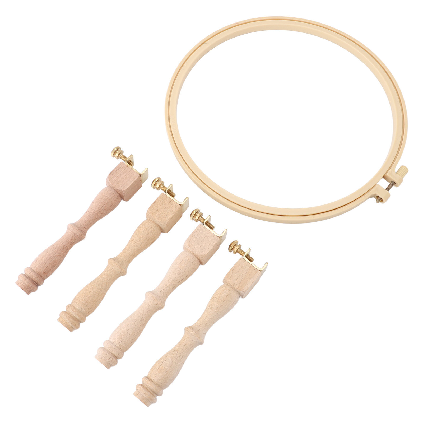 Настольная стойка для вышивания с 4 ножками, регулируемой высотой, деревянная рамка, держатель пялец для вышивки крестом для домашнего использования