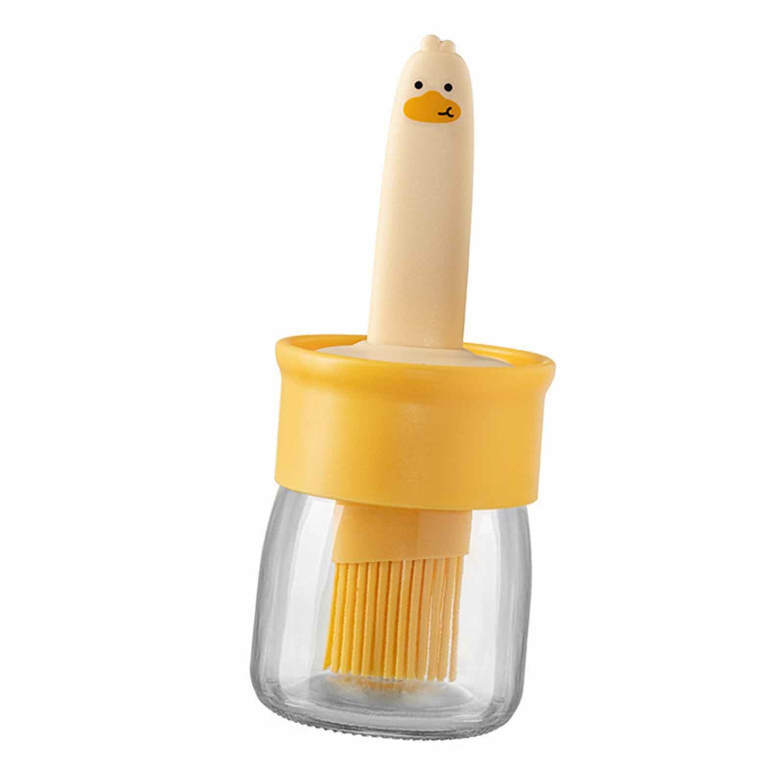 Бутылка для масла с силиконовой кисточкой для наметки, контейнер для дозатора масла для кухни, выпечки, приготовления пищи на гриле, апельсин