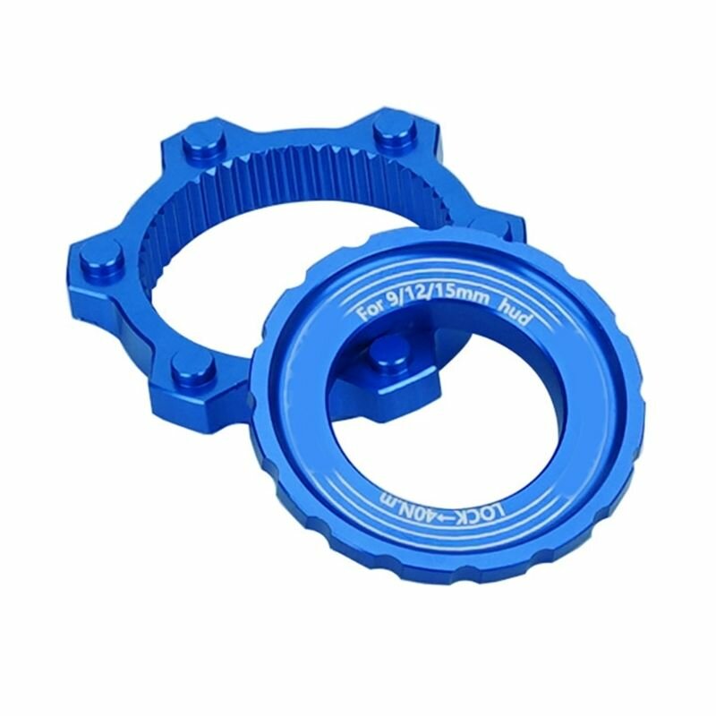 (1 компл.) Адаптер для велосипедного тормозного диска: Centerlock to 6-bolt - синий