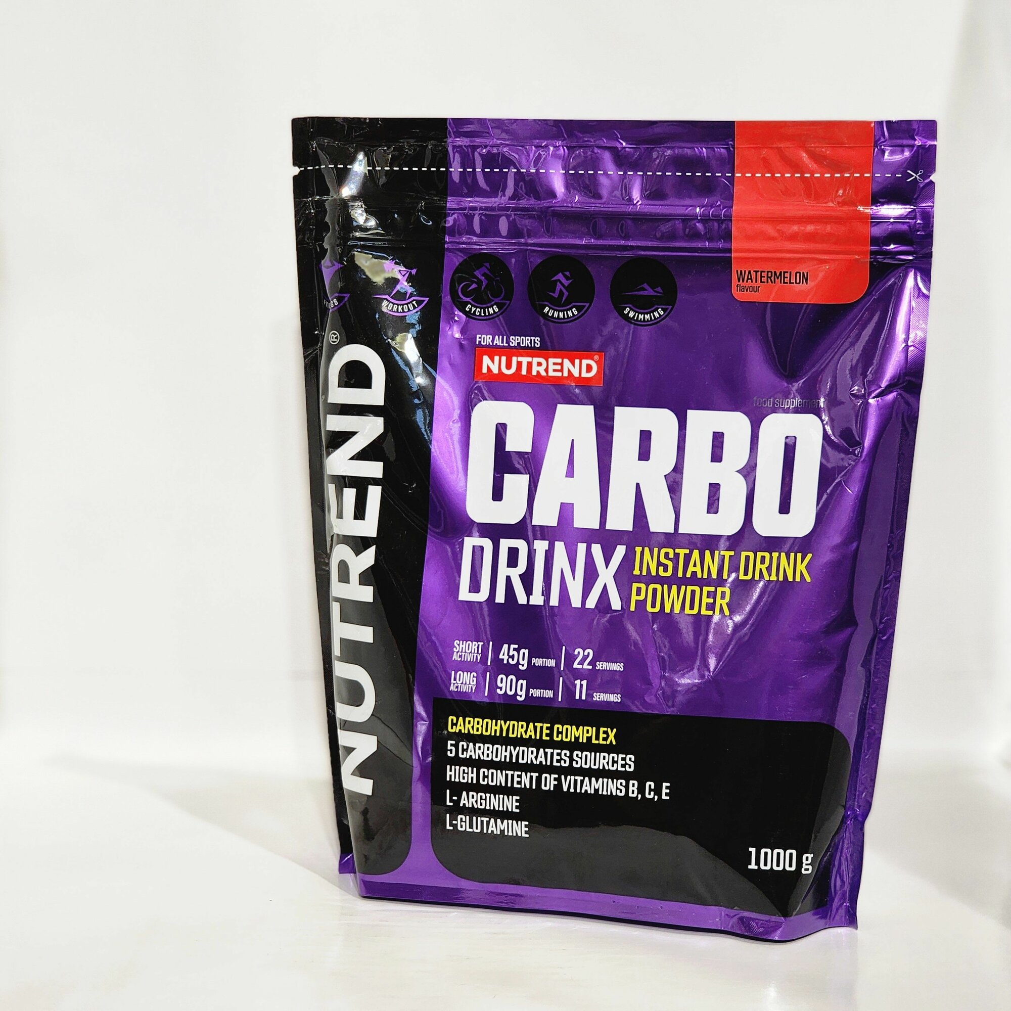Углеводный напиток с витаминами и аминокислотами для восстановления и выносливости NUTREND - Carbodrinx (1 кг) - Вкус Арбуз