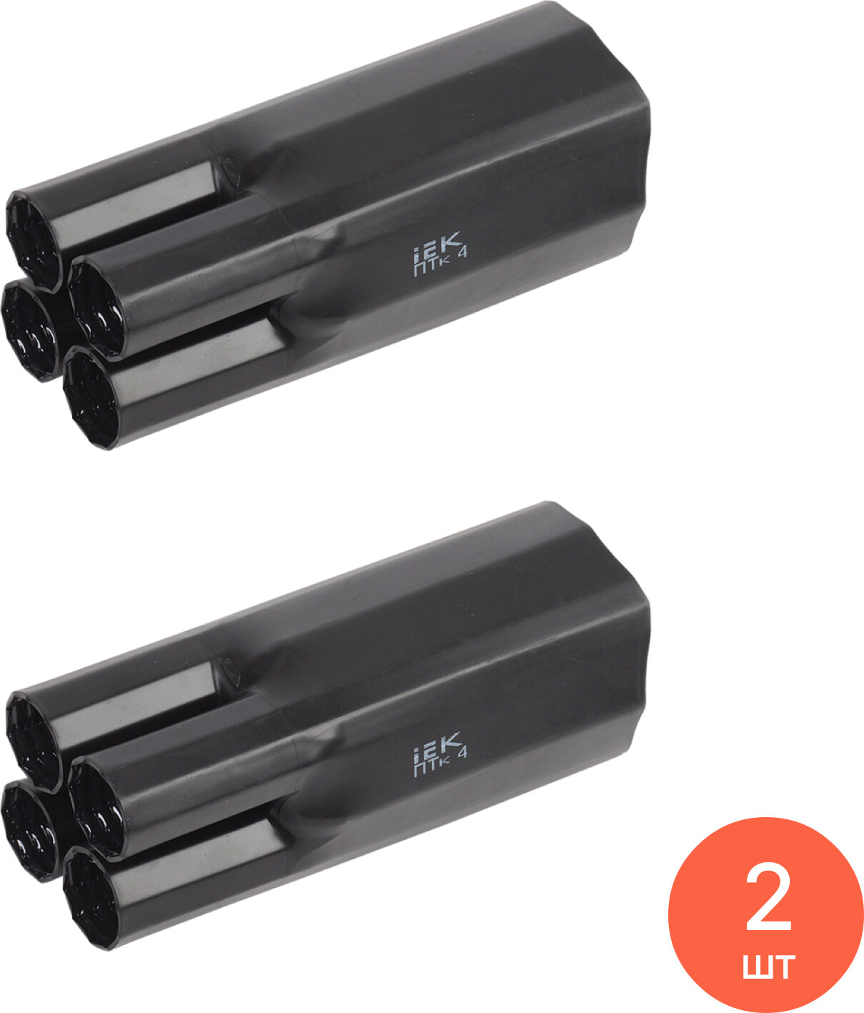 Перчатка термоусаживаемая IEK / ИЭК ПТк 4х16-50 для 4 жильных кабелей, черный, 35/50мм², 1шт. / электрика (комплект из 2 шт)