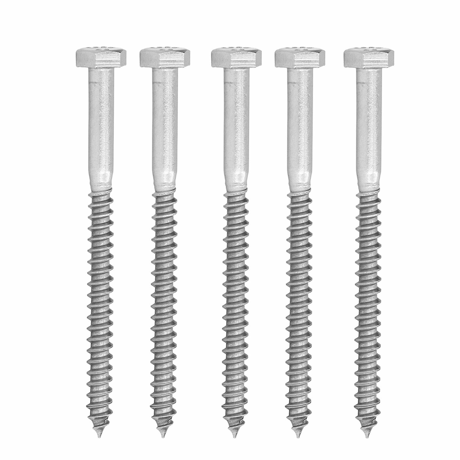 Болт с полурезьбой из нержавеющей стали 304, деревянные винты с шестигранной головкой, саморезы по дереву, винт M6x80MM