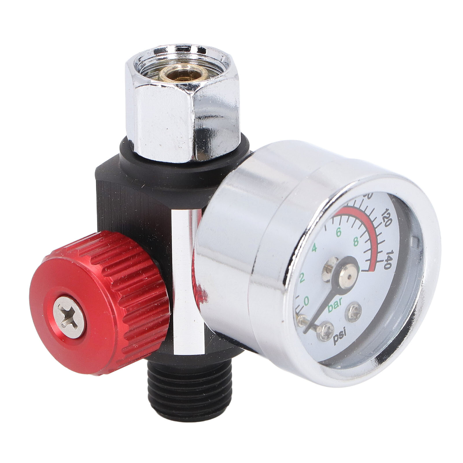 Регулятор давления воздуха для краскопульта из алюминиевого сплава, высокоточный регулирующий клапан для регулировки воздуха 1/4 дюйма NPT