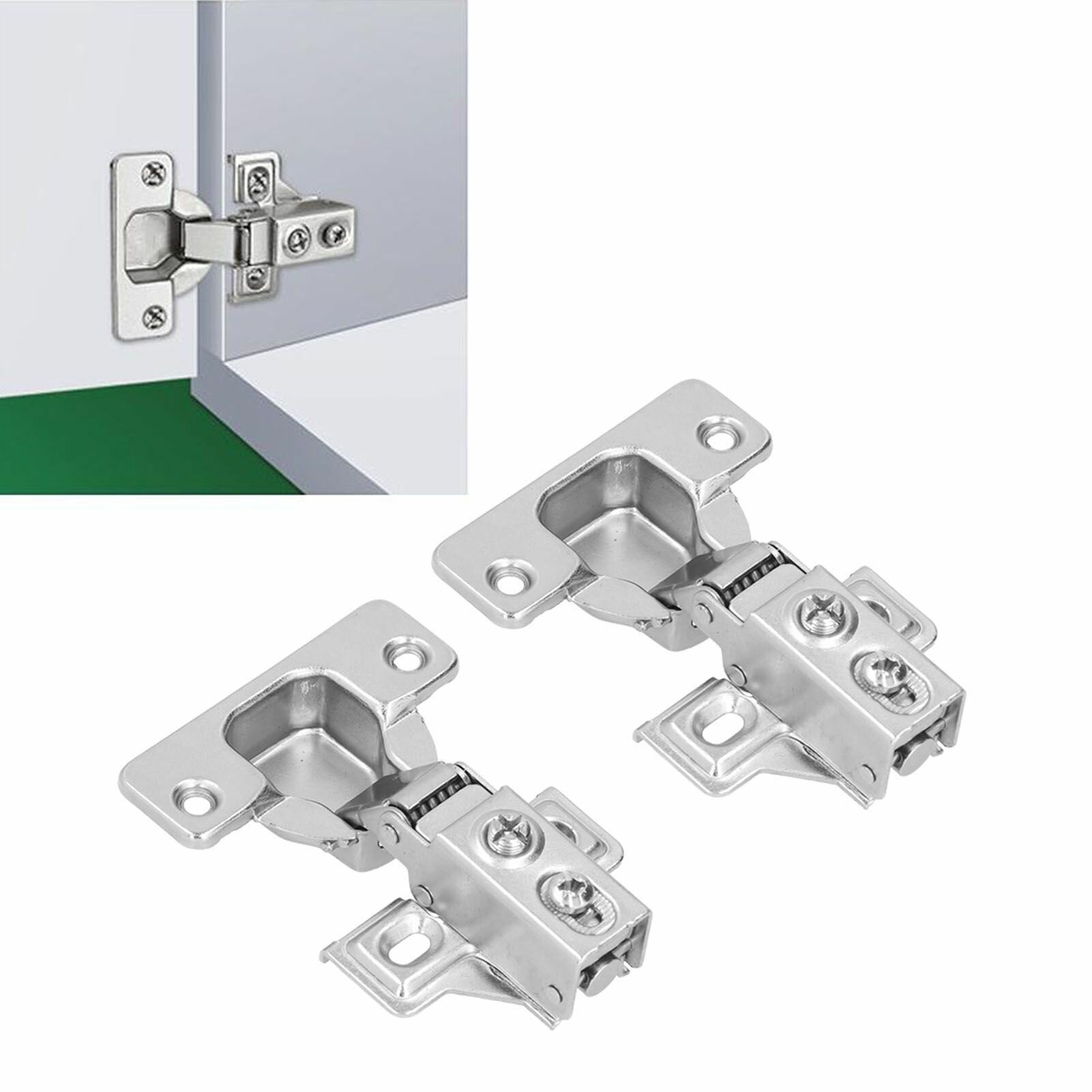 2 комплекта дверных петель с коротким рычагом и винтами 90 105 Американская гидравлическая демпфирующая петля для шкафа