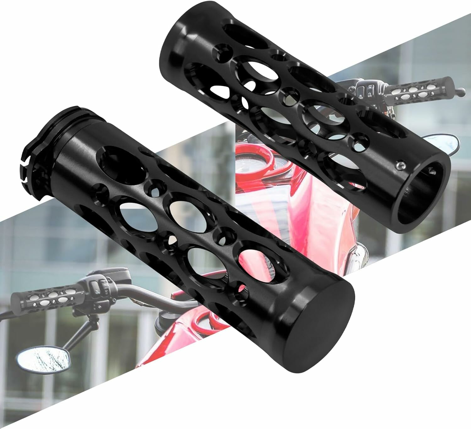 2 шт, мотоциклетные рули, 25-миллиметровые грипсы с силовым захватом для Harley Kawasaki Suzuki