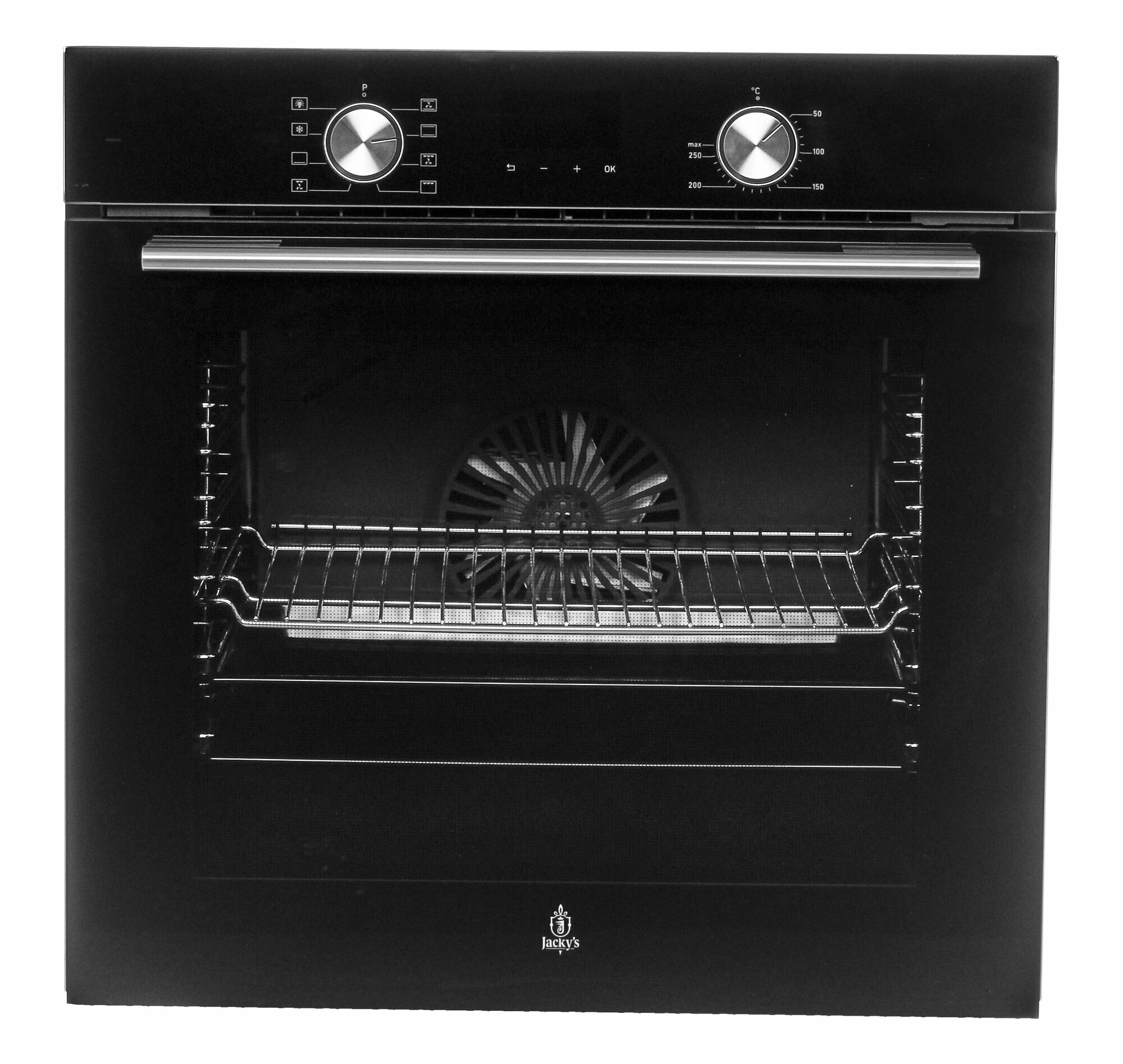 Духовой шкаф Jacky's JO EB7628, встраиваемый, электрический, 73 л, 8 программ, чёрный