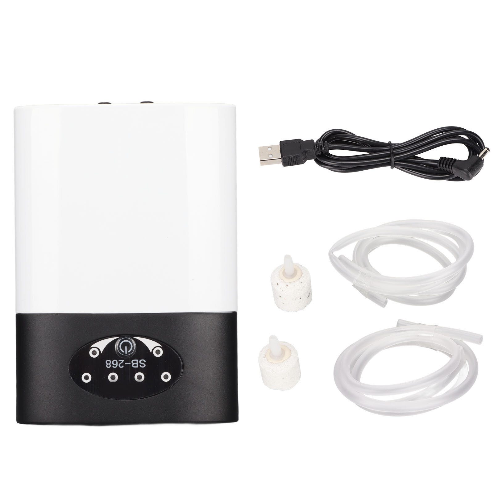 Кислородный насос для аквариума, бесшумный AC DC, двойной заряд, низкое потребление, стабильный мини-аэратор для аквариума, кислородный насос