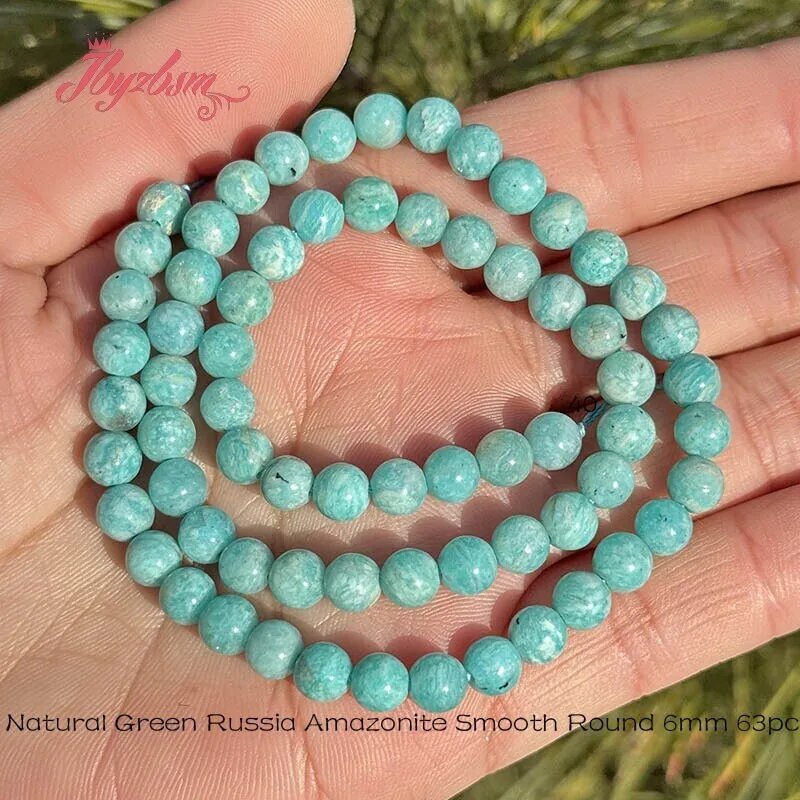 Jbyzbsm натуральный зеленый амазонит бусины 6/8/10 мм 6mm Amazonite