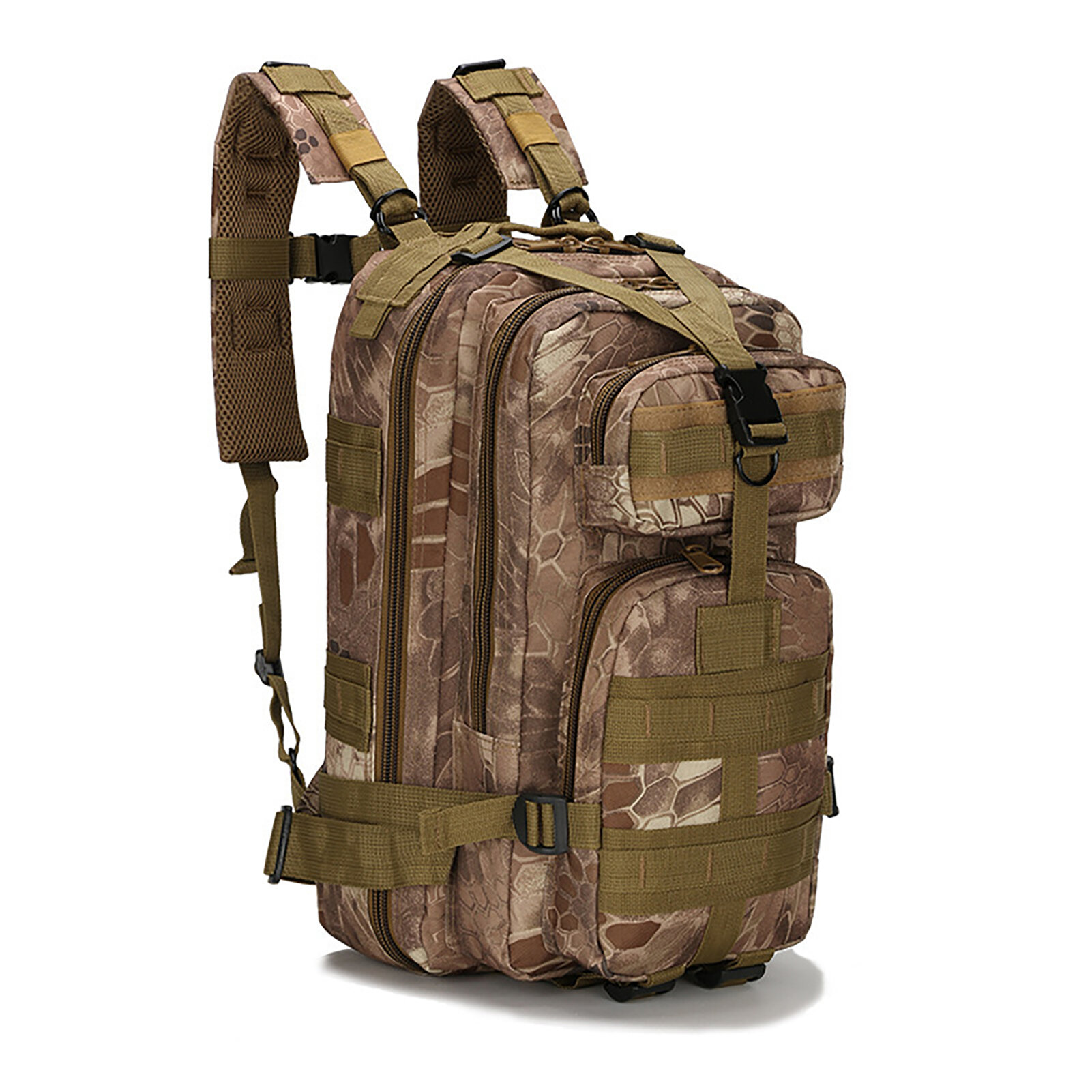Рюкзак тактический для улицы Molle Assault Pack для кемпинга похода альпинизма охоты сумка на плечо, черный / оливковый / хаки / камуфляж, размер 24*20*43см, вес 830г, 1 шт.