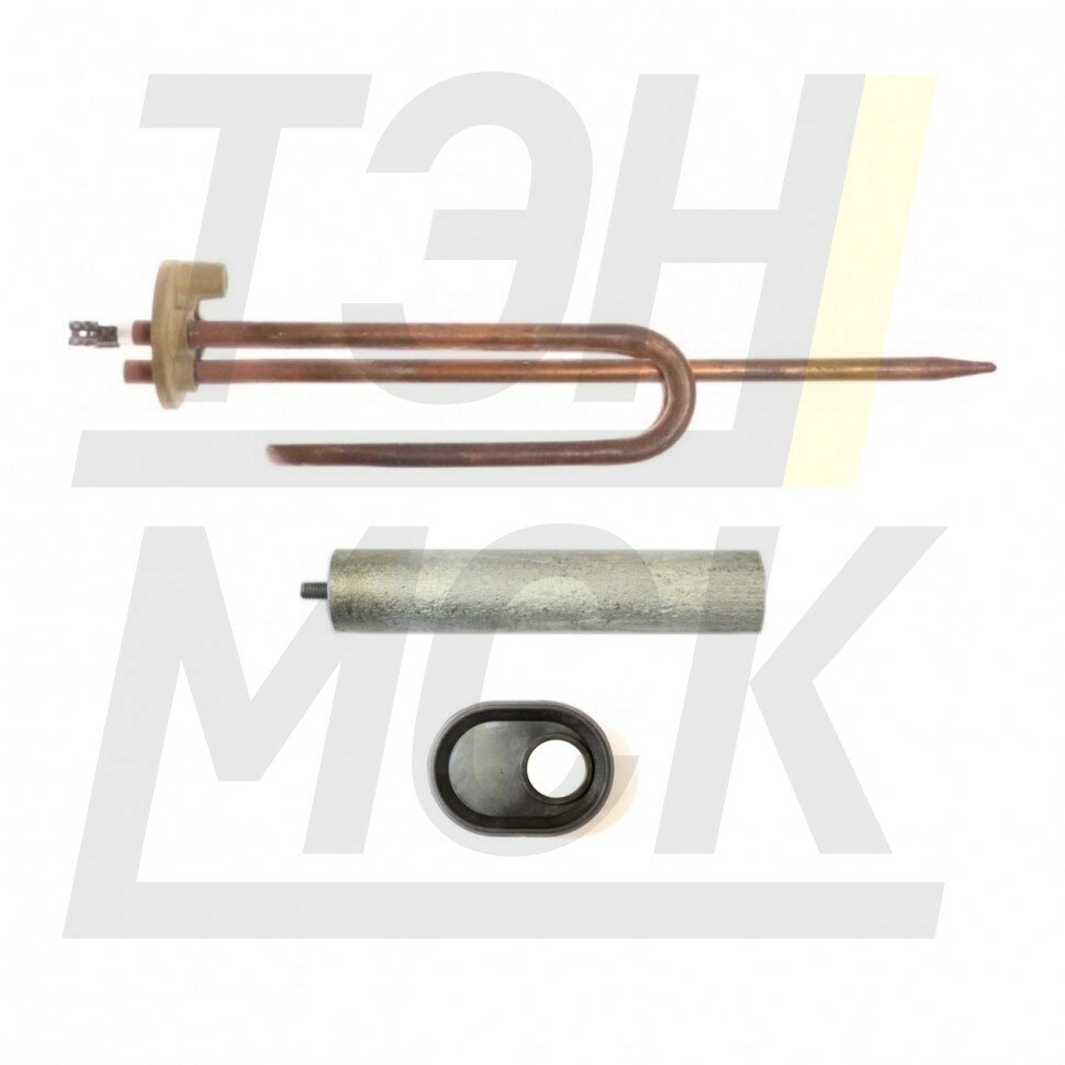 Комплект ТЭН 2кВт (2000Вт) RCA для водонагревателя Ariston + прокладка + анод, 20026K