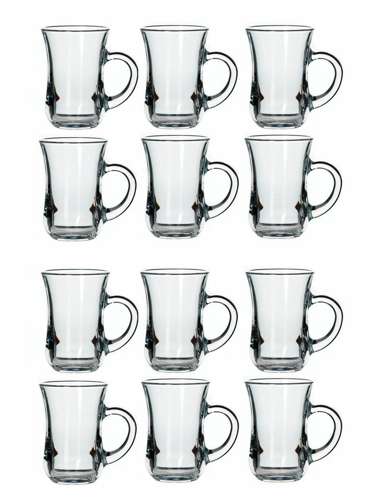 Турецкие стаканы для чая с ручкой (армуду), "Pasabahce", Tea & Coffee (55411), набор для чая на 12 персон,145 мл.
