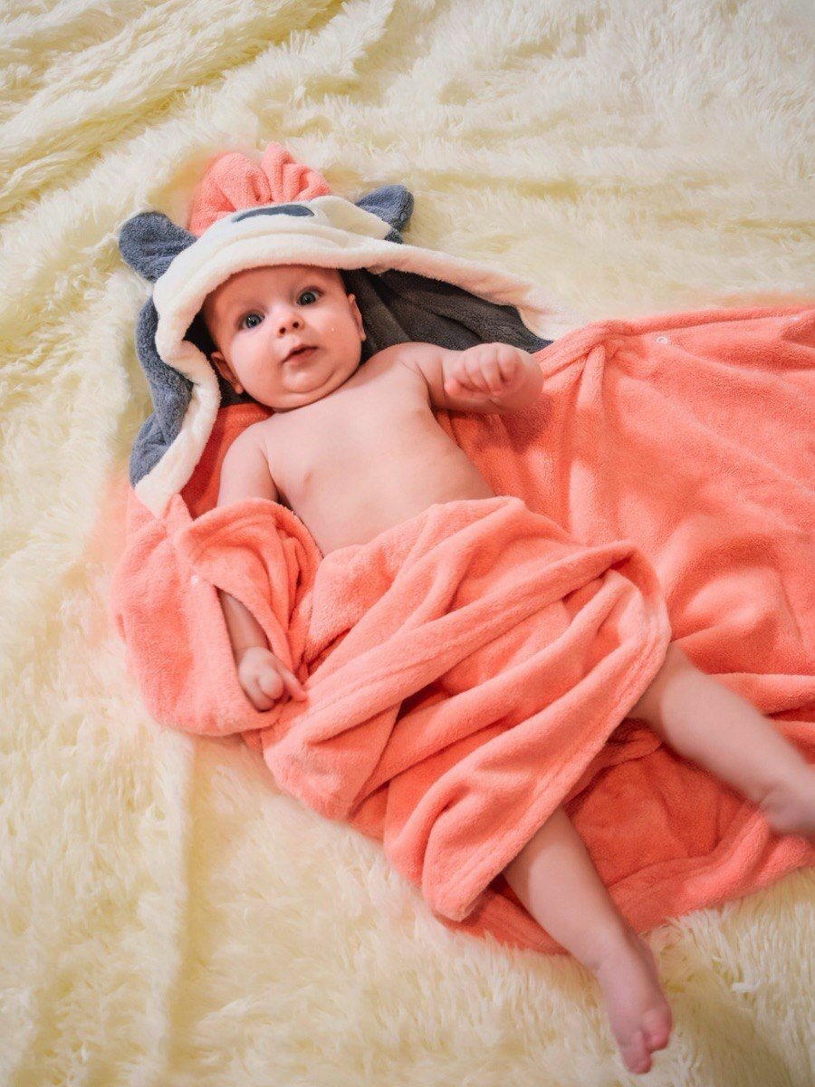 Полотенце детское с капюшоном