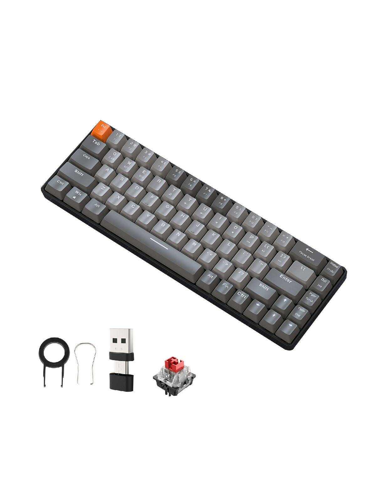 K68 Keyboard Gaming Mechanical Keyboard 2.4G Wireless Keypad Bluetooth-compatible USB+Type-C Keyboards Gamer Keyboard