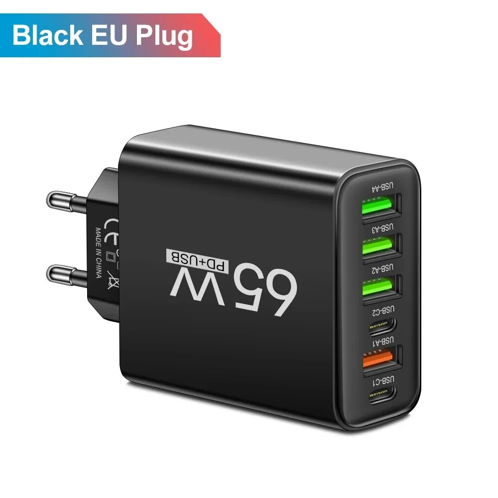 Зарядное устройство 65W USB-C Black EU
