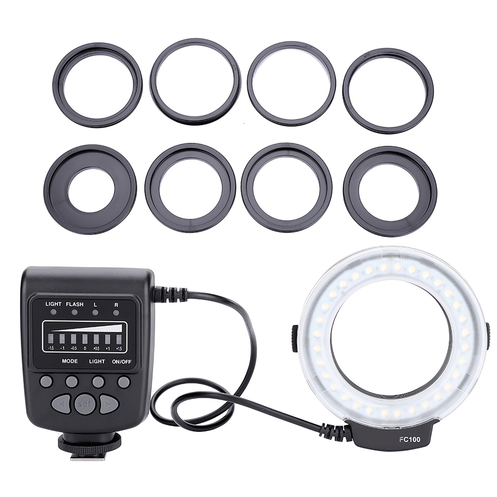 MEIKE FC-100 Portable Universal LED Ring Flash Video Camera Fill Light Kit Photography Accessor