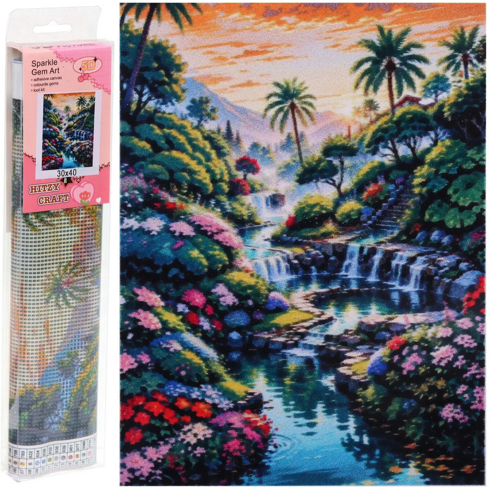 Алмазная мозаика 'DIAMOND' 30х40см, полная выкладка, яркий пейзаж